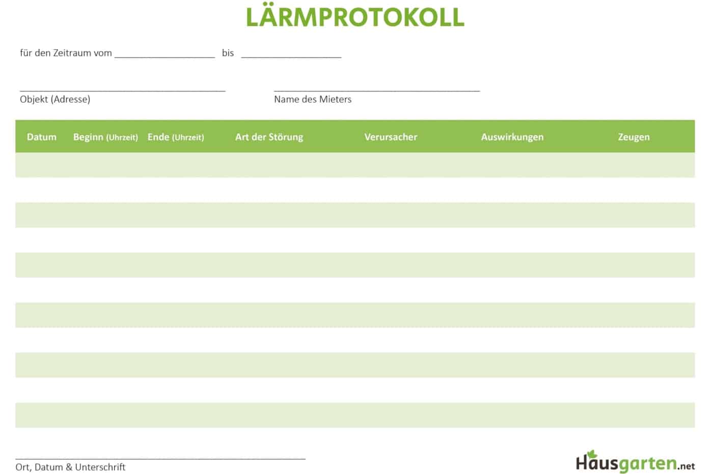 Larmprotokoll Vorlage Pdf